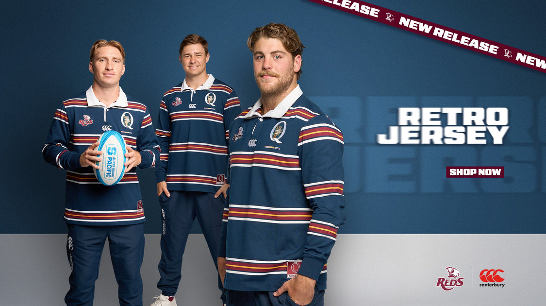 Queensland Reds Retro Jersey | Queensland Reds Rugby Official Apparel