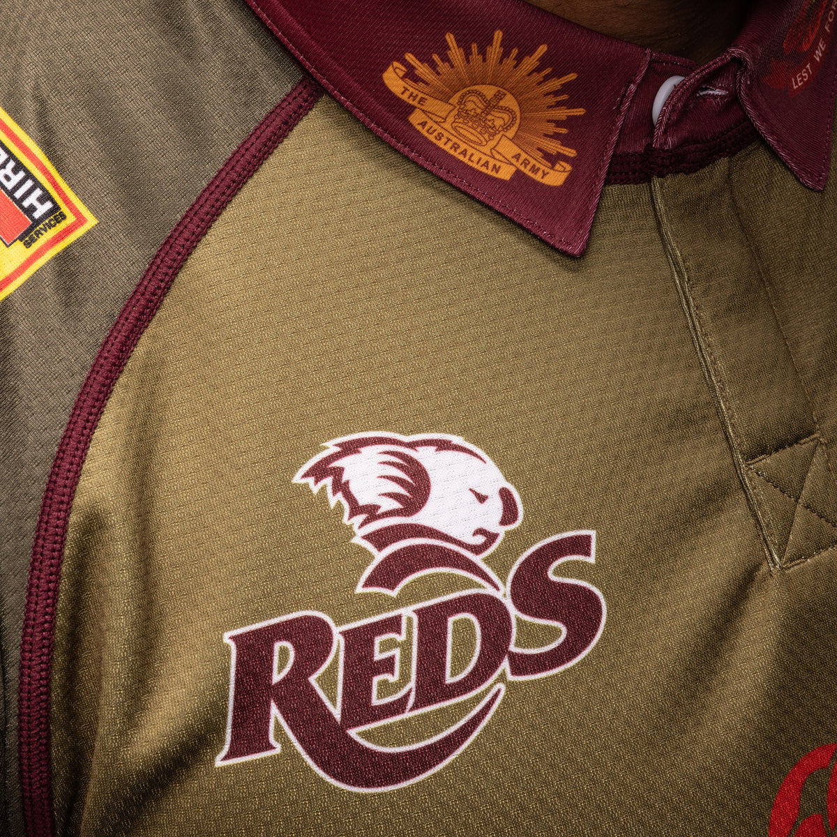 2025 Queensland Reds Anzac Jersey | Queensland Reds Rugby Official Apparel